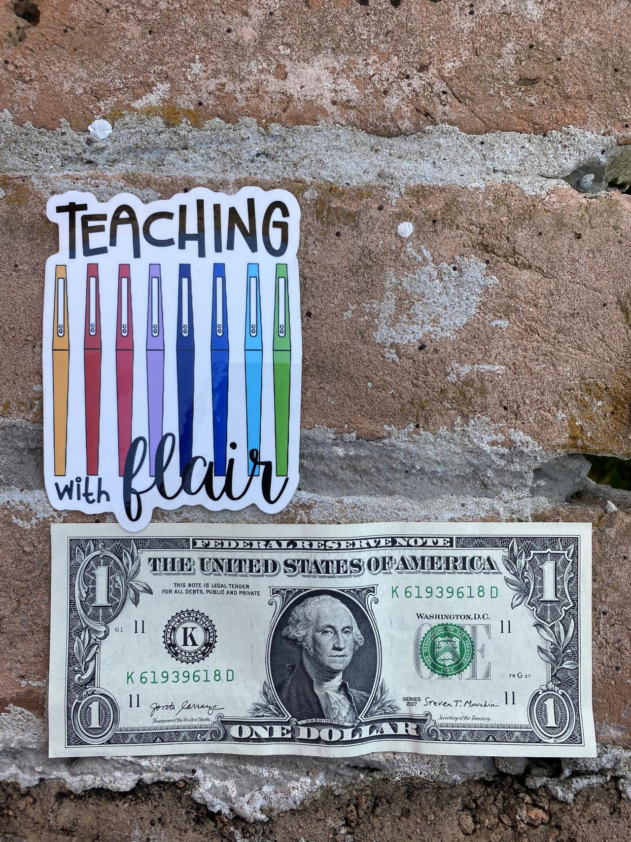 Teaching With Flair Stickers| Teacher Appreciation| Teacher Stickers on ...